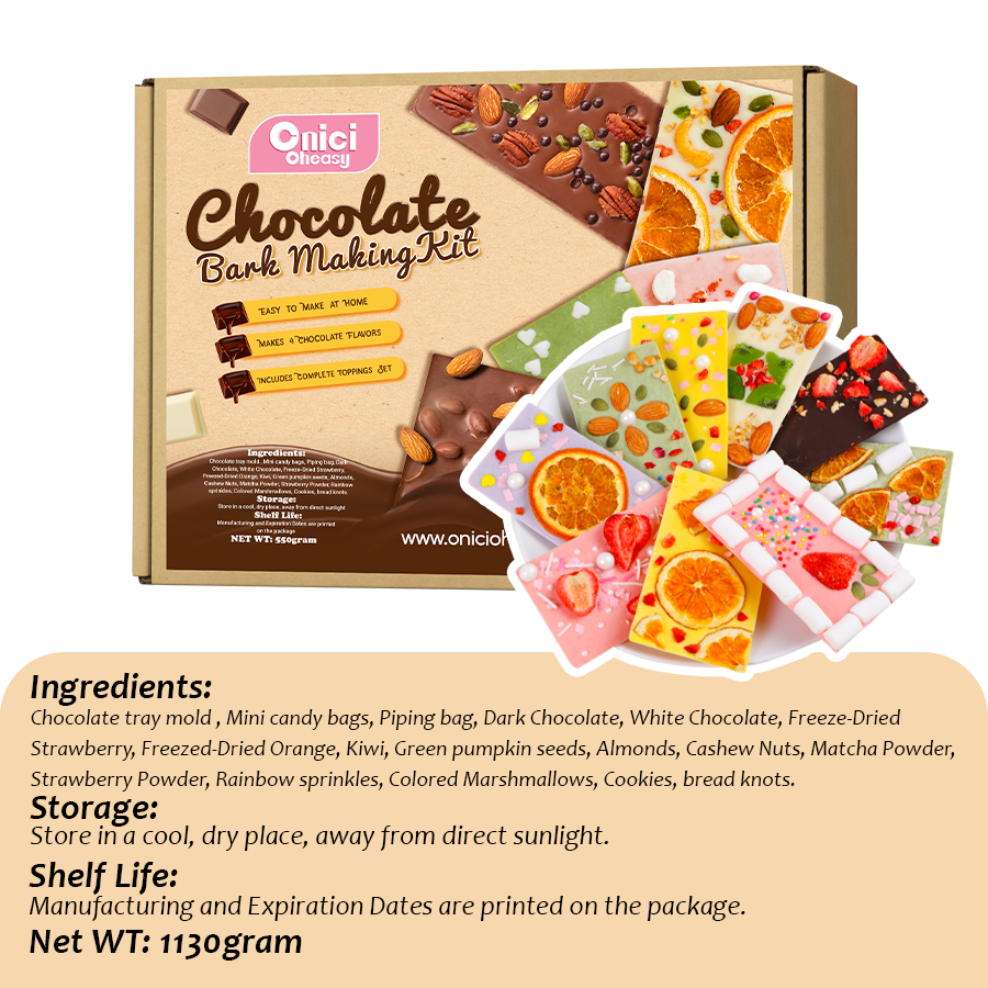 SET CHOCOLATE BARK (DIY CHOCOLATE BARK KIT) – ONICI Ăn Vặt Tại Mỹ